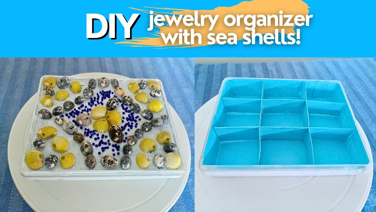 Decorating and making an Organizer with Sea Shells! - YouTube