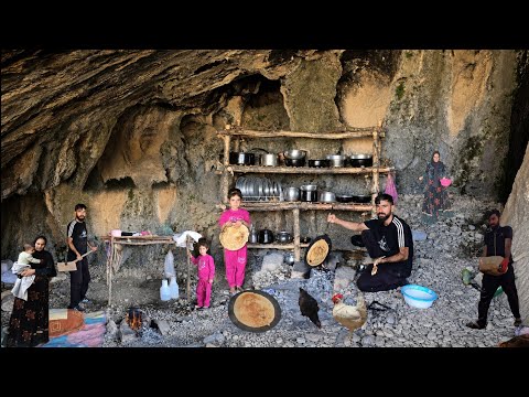 Real Nomadic Cave Life in Iran’s Zagros Mountains | A Couple’s Struggle to Build a Home