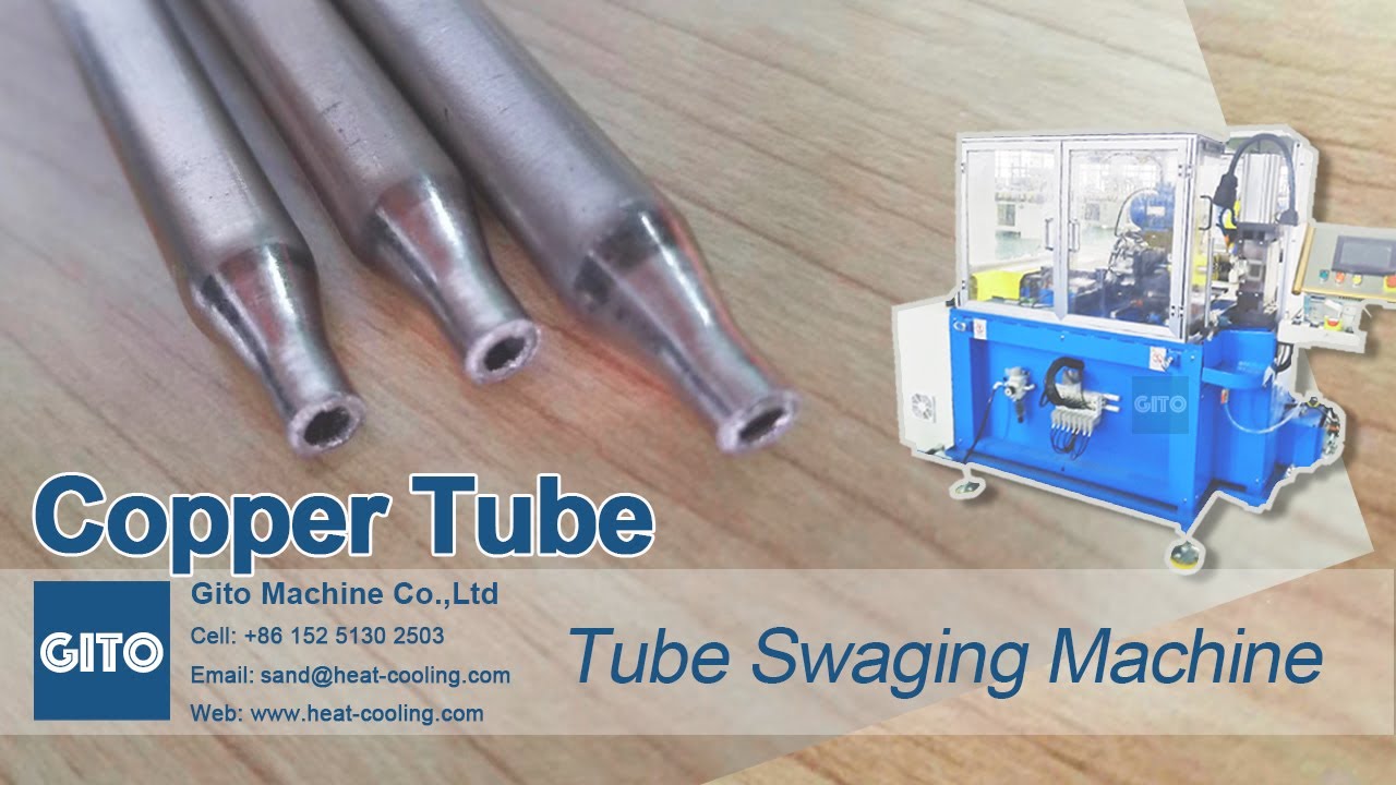Copper Tube Swaging Machine, Pipe End Reducing Machine - YouTube