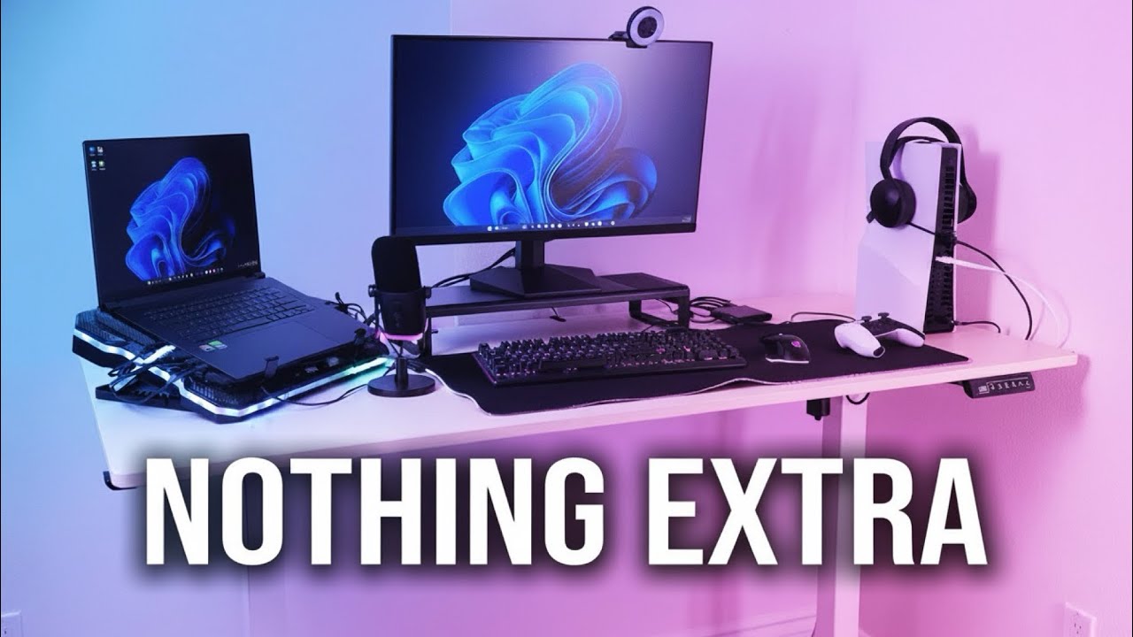 AESTHETIC CABLE MANAGEMENT LAPTOP SETUP - YouTube