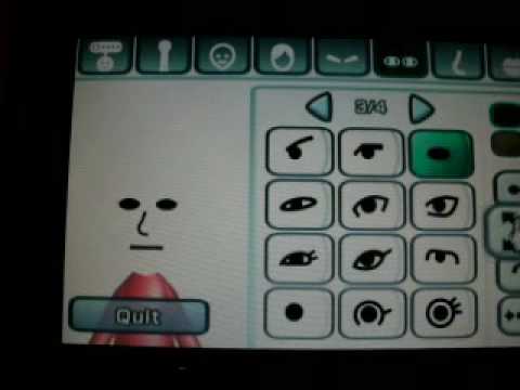Wii-how to make an Alien Face Mii. - YouTube