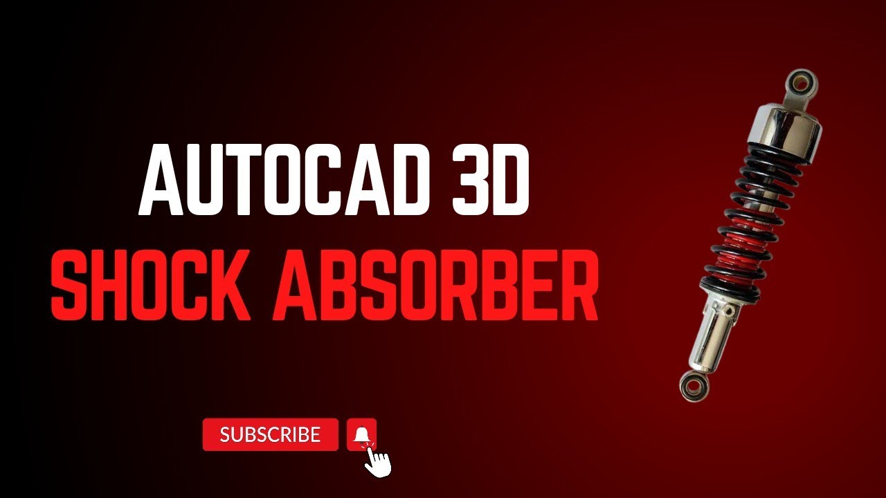 Shock Absorber in AutoCAD 3D - YouTube
