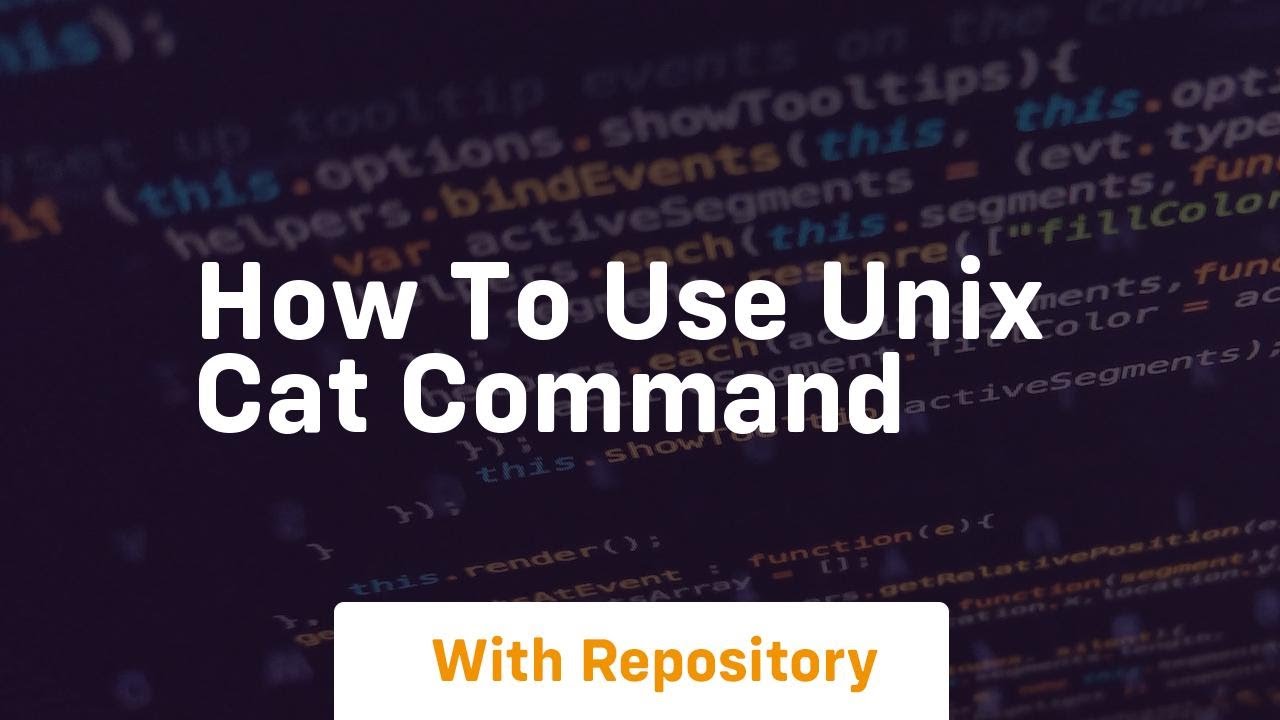 how to use unix cat command - YouTube