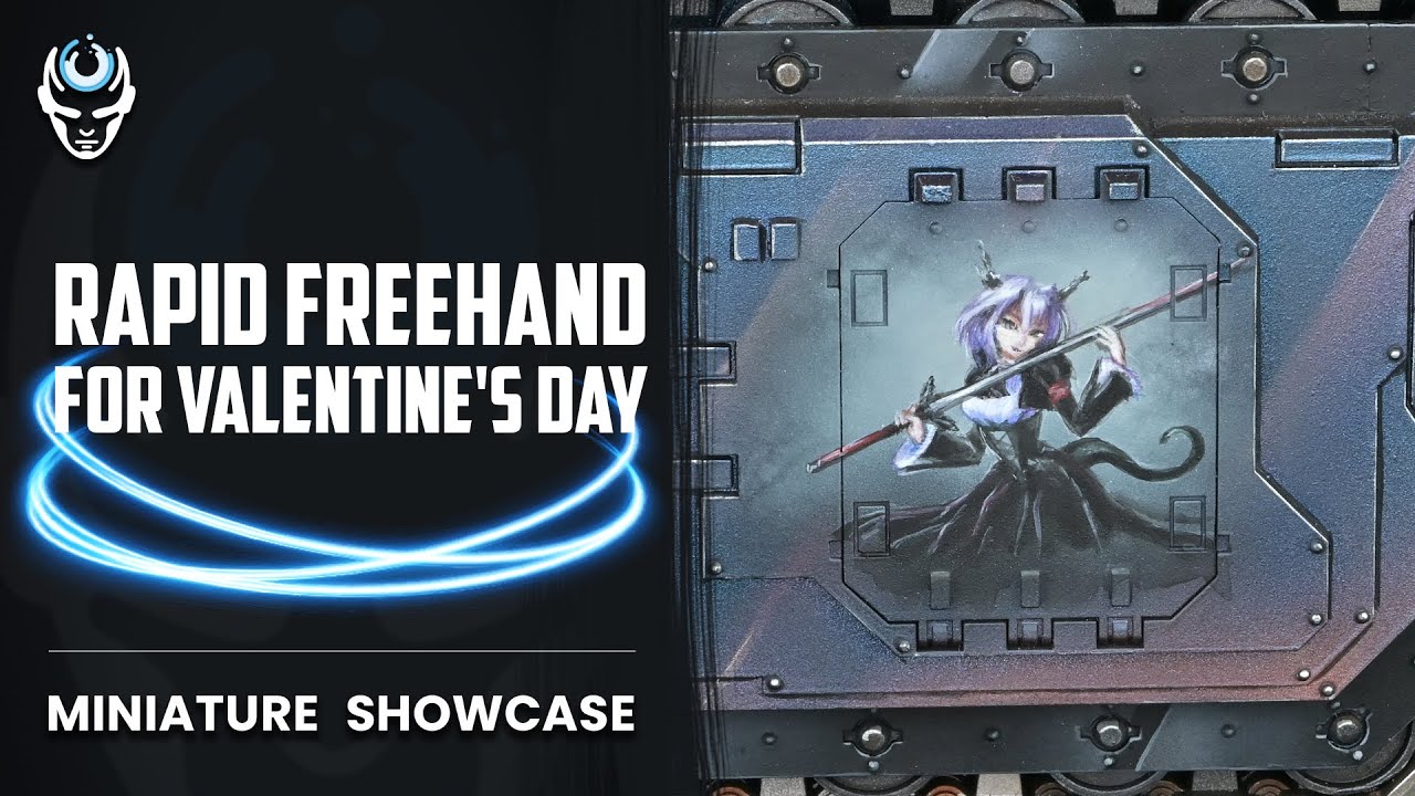 Rapid freehand for Valentine's Day! - YouTube