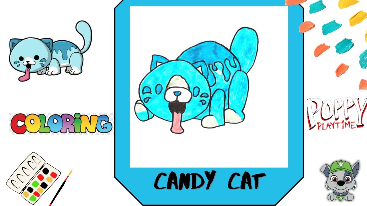 How to Draw Candy Cat | Poppy Playtime (Coloring) - YouTube