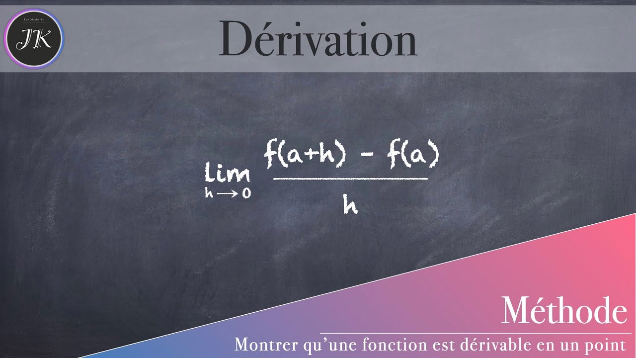 Montrer qu'une fonction est dérivable en un point - YouTube