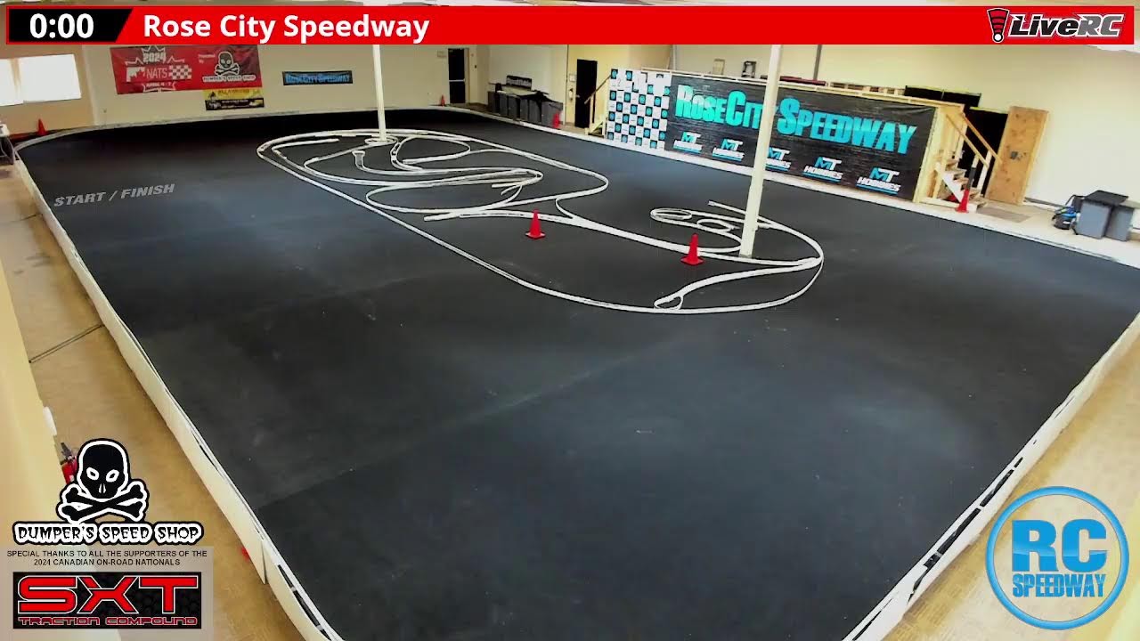 Rose City Speedway Live Stream - Indoor Carpet Oval RC Racing - Track ...