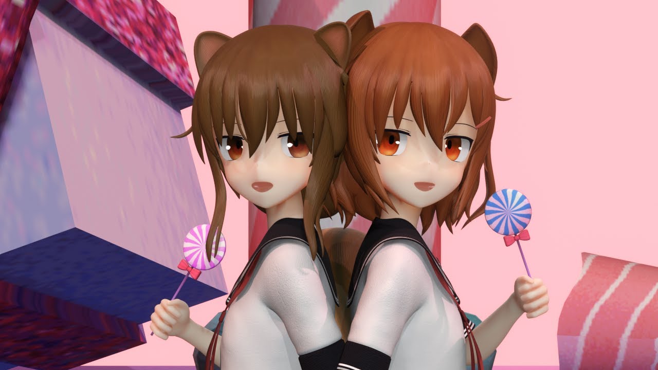 【MMD艦これ】 雷電 Ikazuchi Inazuma 「Drop Pop Candy」 4k - YouTube