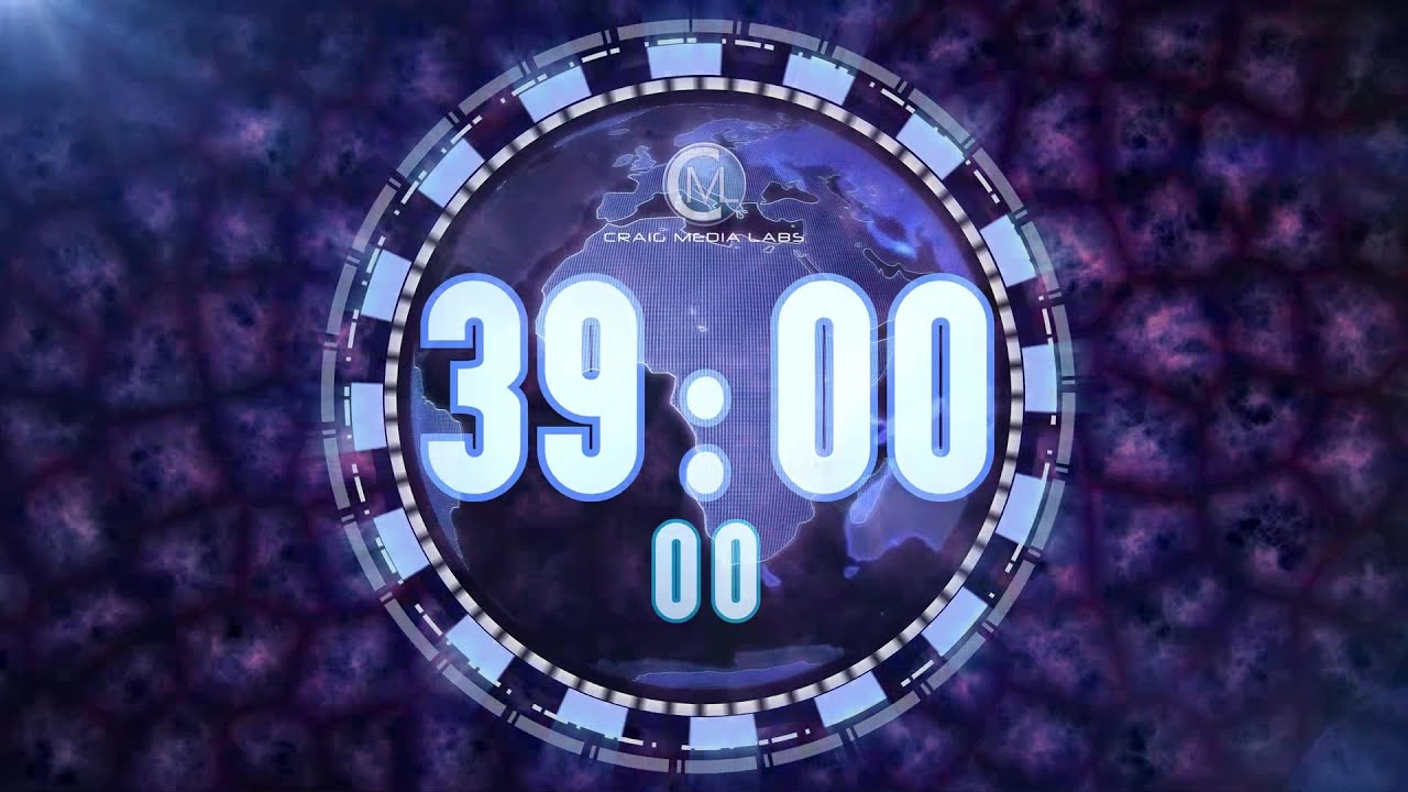 39 Minutes Countdown with audio and voice cues - YouTube