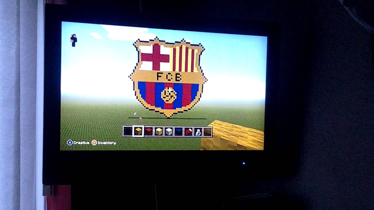 Barcelona badge|minecraft edittion - YouTube
