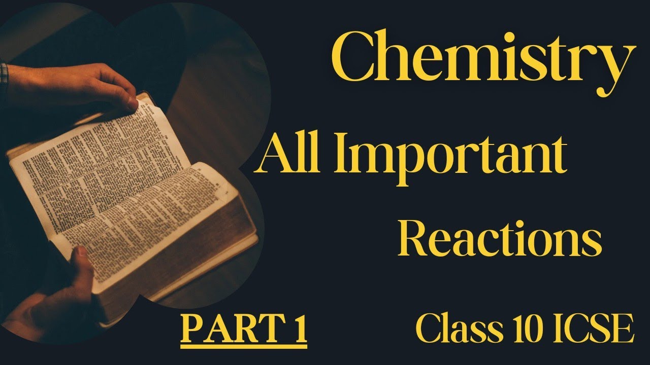 Chemistry all reaction for class 10 icse || Analytical Chemistry ...