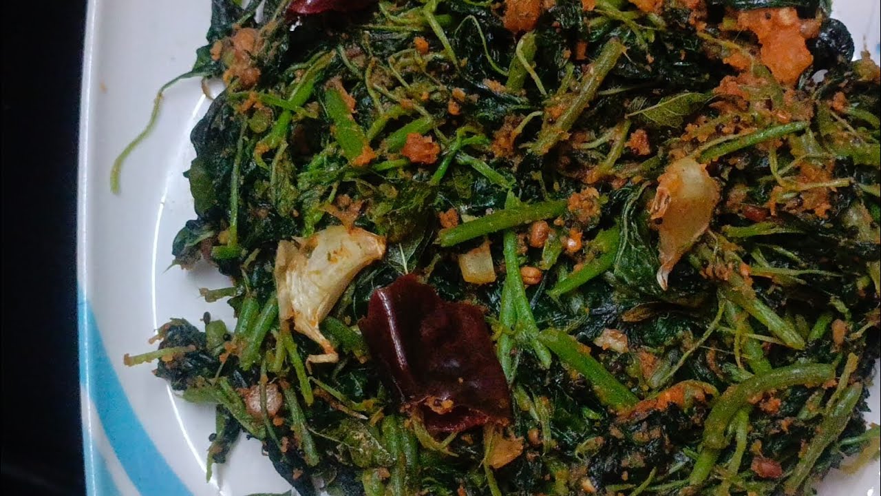 తోటకూర వేపుడు 👌😊 Thotakura fry👍 Amaranth fry quick recipe in 5 minutes ...