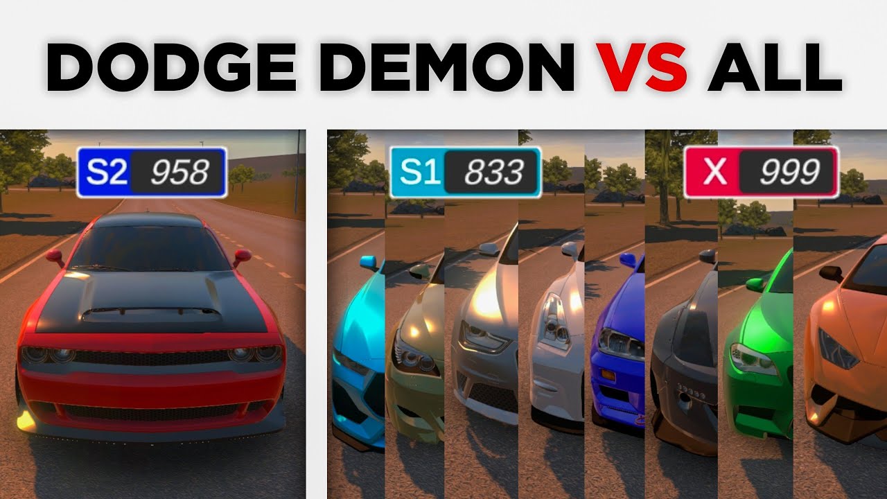 Dodge Demon VS ALL TUNED cars | Drag Race | Apex Racing - YouTube