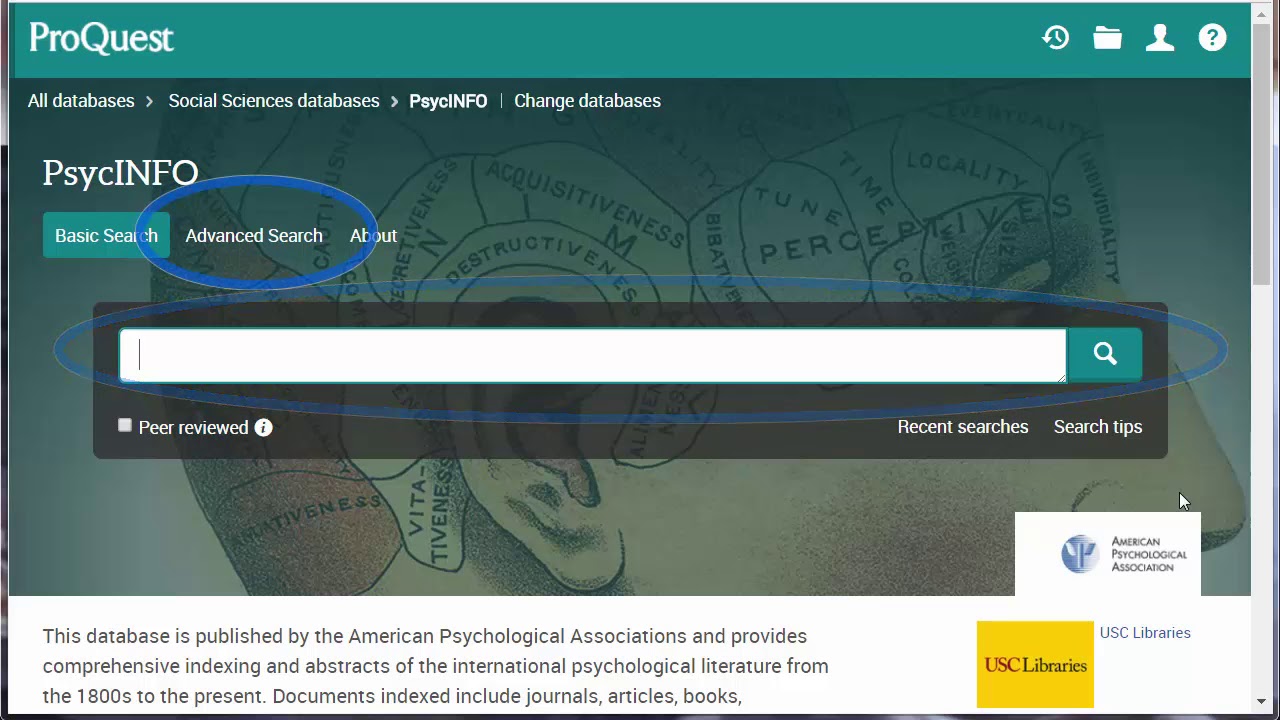 Basic Searching in PsycINFO - YouTube