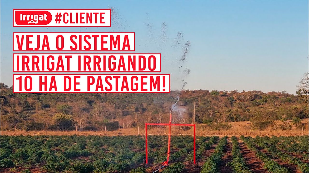 Veja o sistema IRRIGAT irrigando 10 ha de pastagem! - YouTube