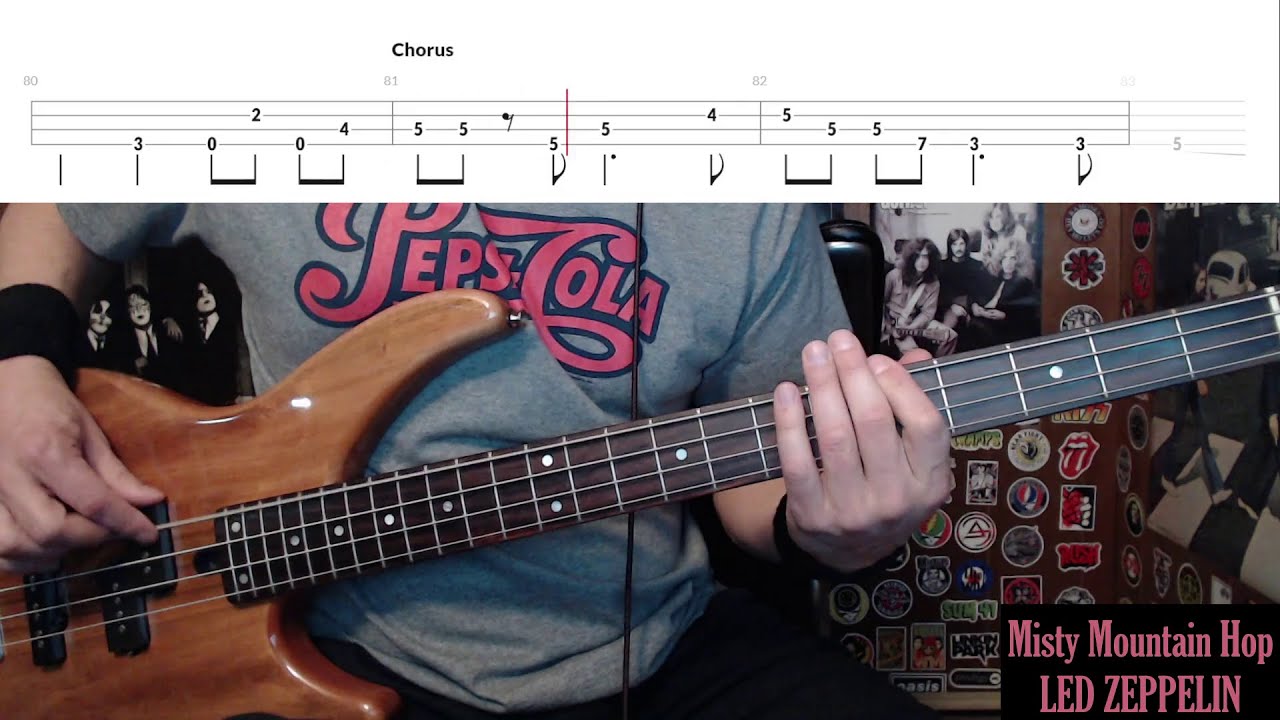 Misty Mountain Hop by Led Zeppelin - Bass Cover with Tabs Play-Along ...