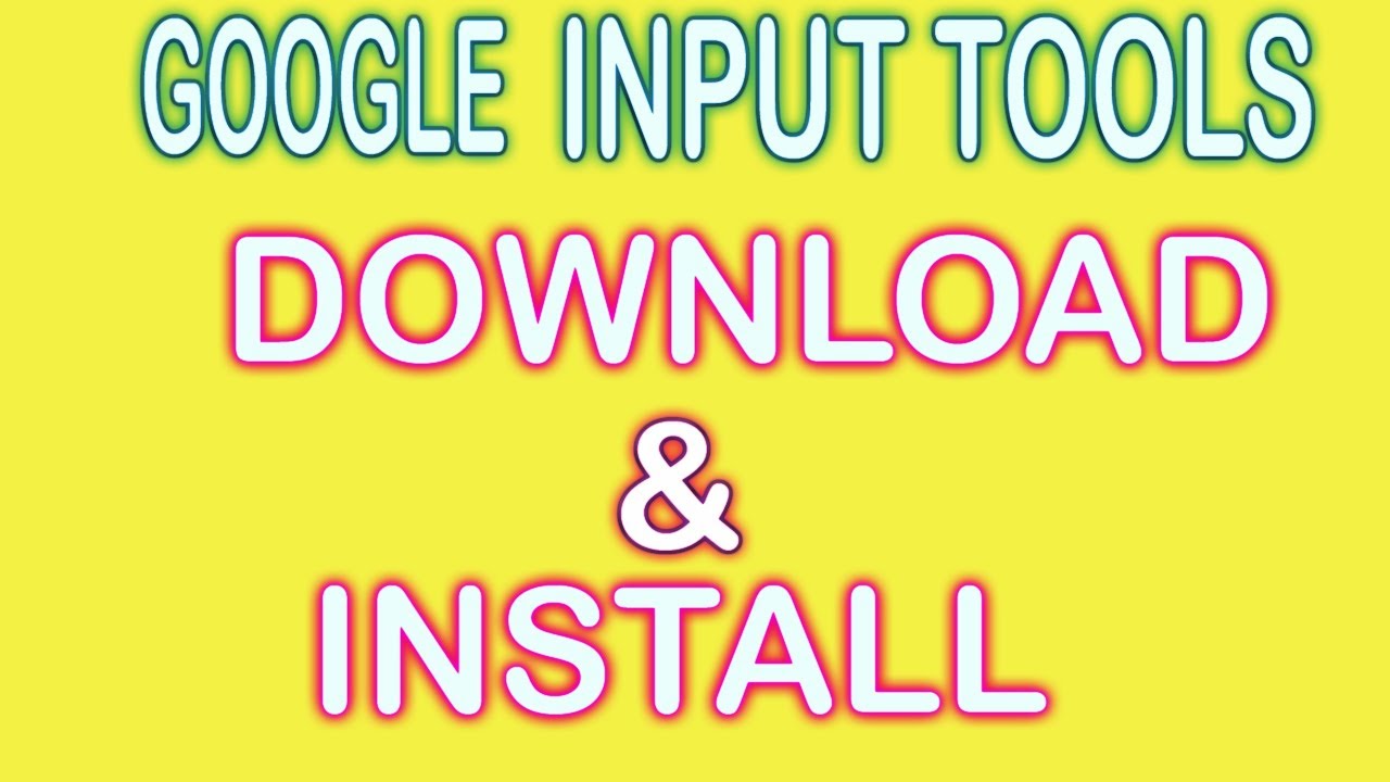 google input tools download and install your pc #sabari_xerox - YouTube