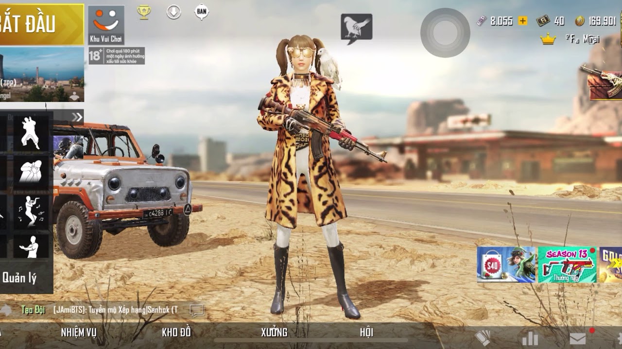 OPEN NINJA KITTY PUBG SS13 - YouTube