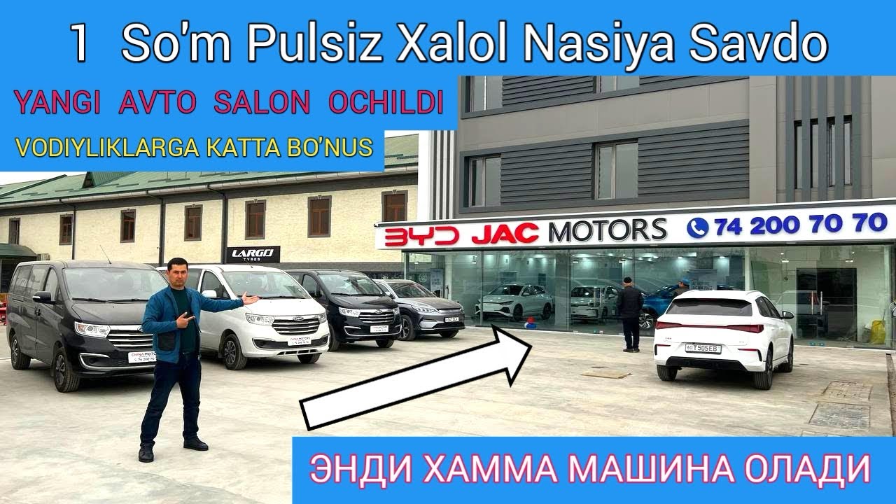 1 SO’M PULSIZ YANGI MASHINALARNI XALOL NASIYA SAVDO ORQALI CHINA ...