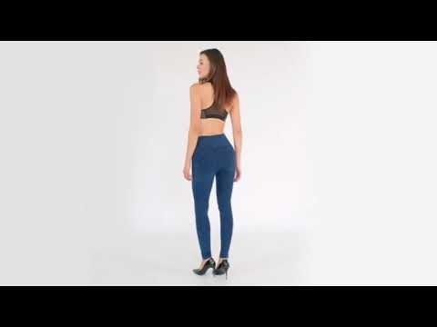 Superb X High Waist Blue Gym Sport Activewear Tights Scrunch Butt Leggings Fit Leggings Jeans
