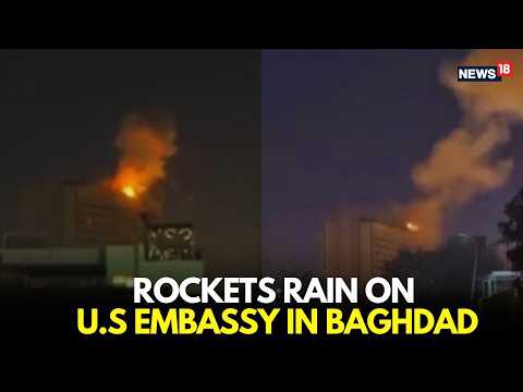U.S. Embassy Targeted in Baghdad Drone Attack! Rockets Rain Down on Green Zone | Emergency Footage