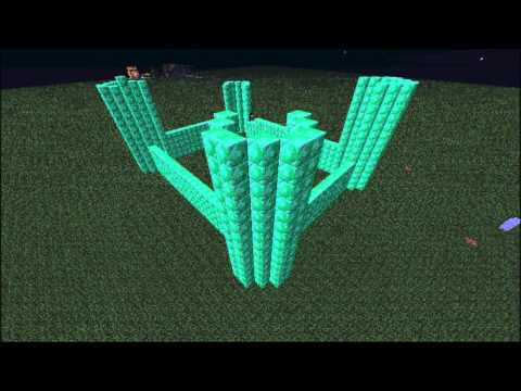 Time Lapse Minecraft- Building An Emerald And diamond Castle - YouTube