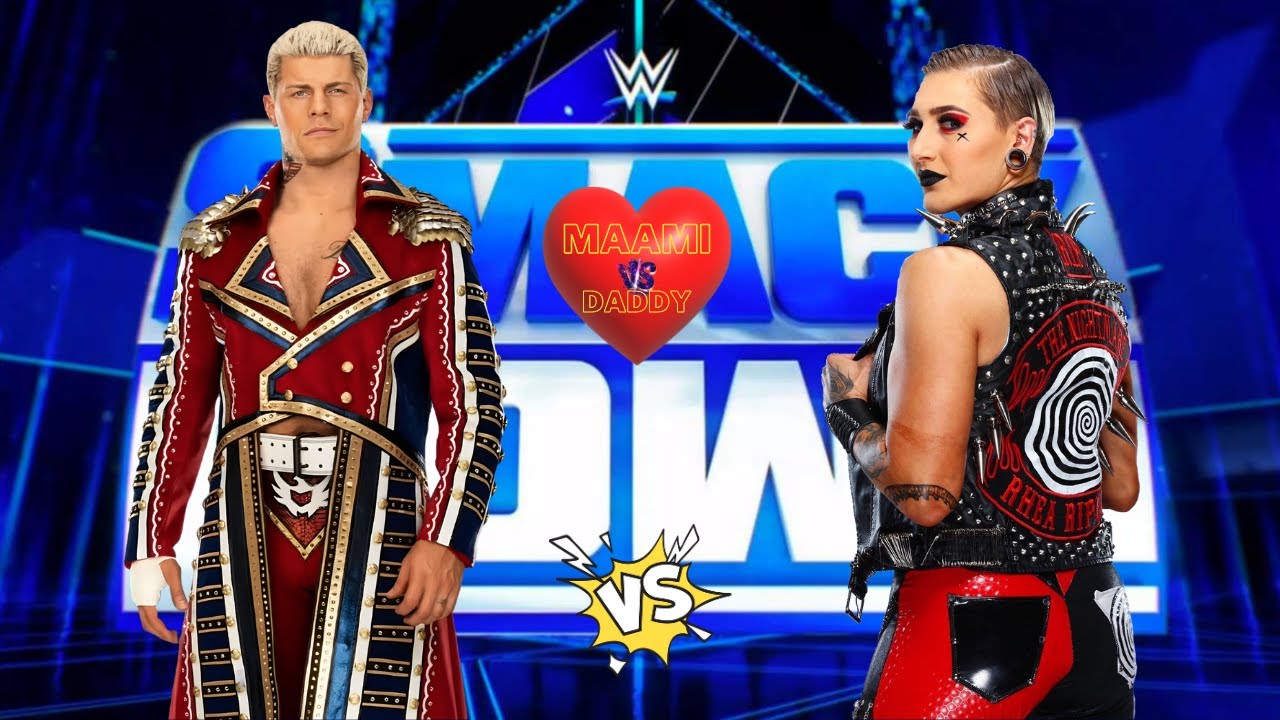Cody Rhodes Vs Rhea Ripley One Vs One Match WWE SmackDown 1/9/2023 ...