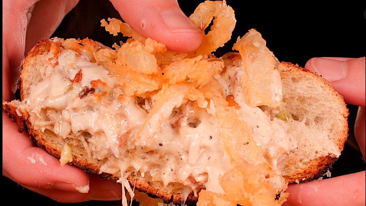 IVORY BBQ Chicken Bread Boat with Fried Onions - YouTube