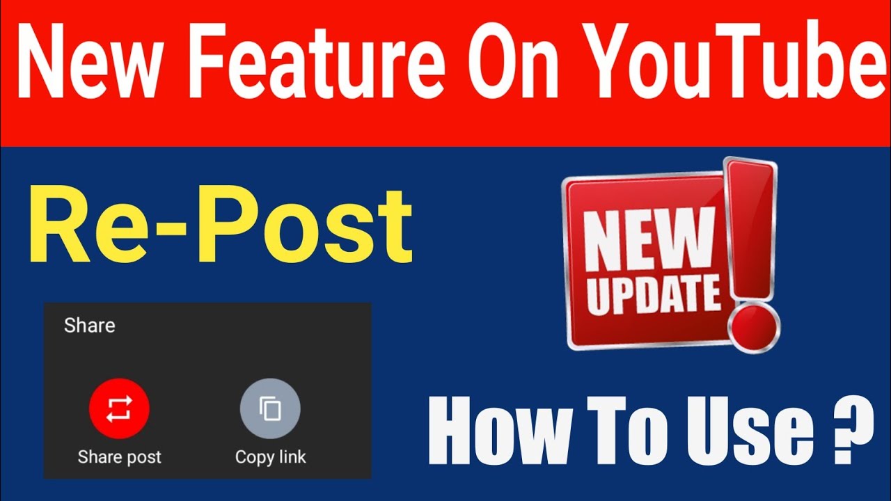How to use Repost on YouTube | YouTube Repost Feature kaise use kare ...
