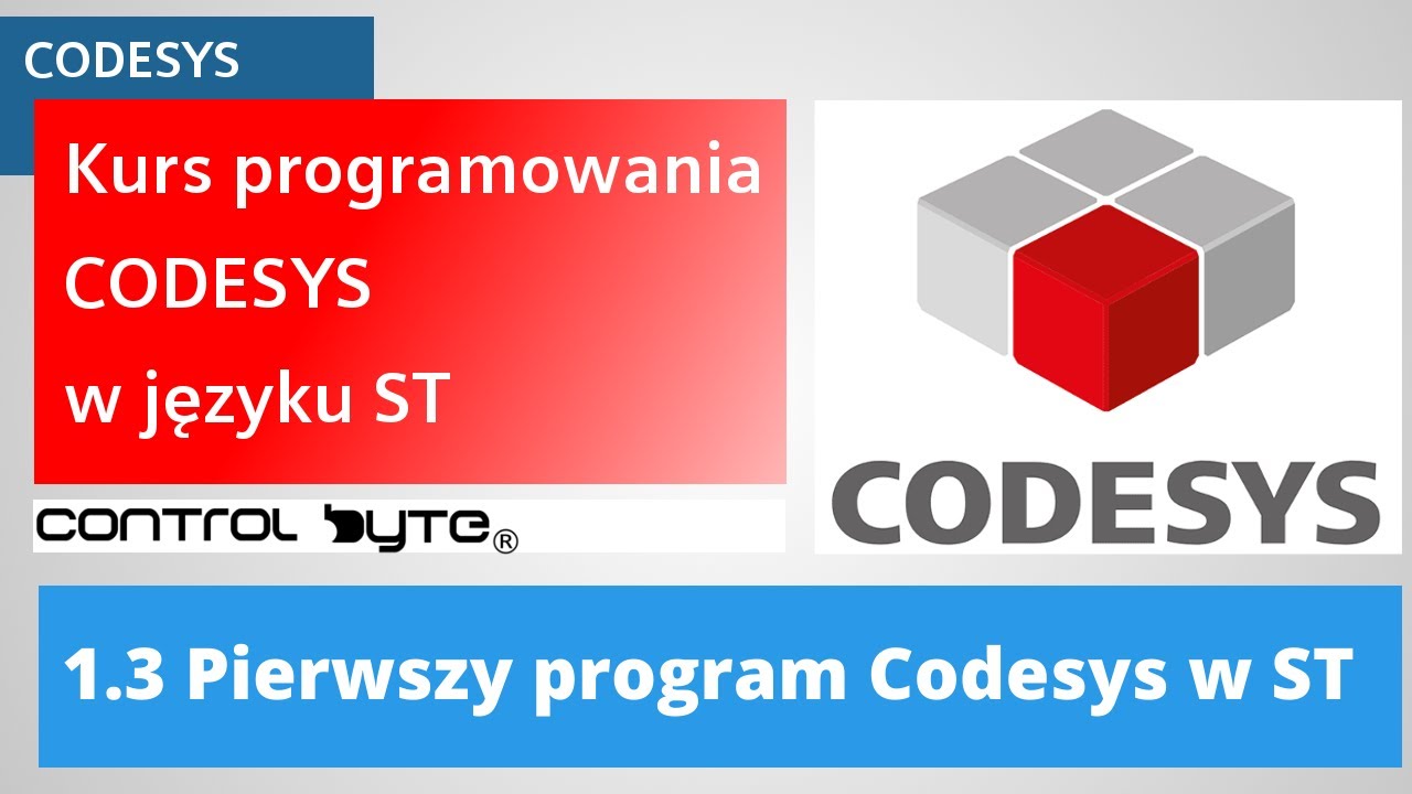 Pierwszy program w Codesys język ST - YouTube
