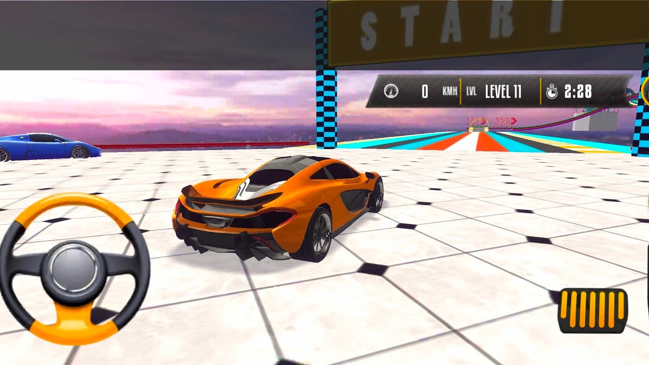 Mega car stunt racing : 2025: impossible track mega ramp car stunt ...