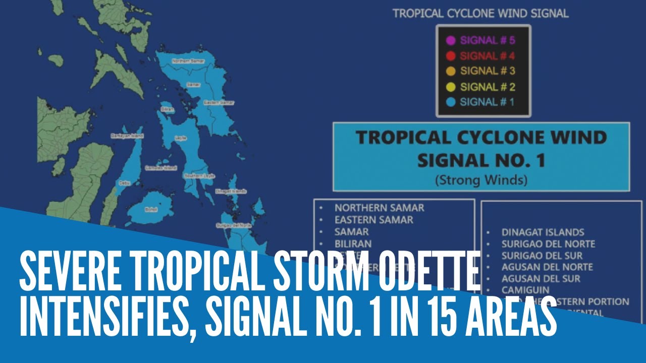 Severe tropical storm Odette intensifies, Signal No. 1 in 15 areas ...