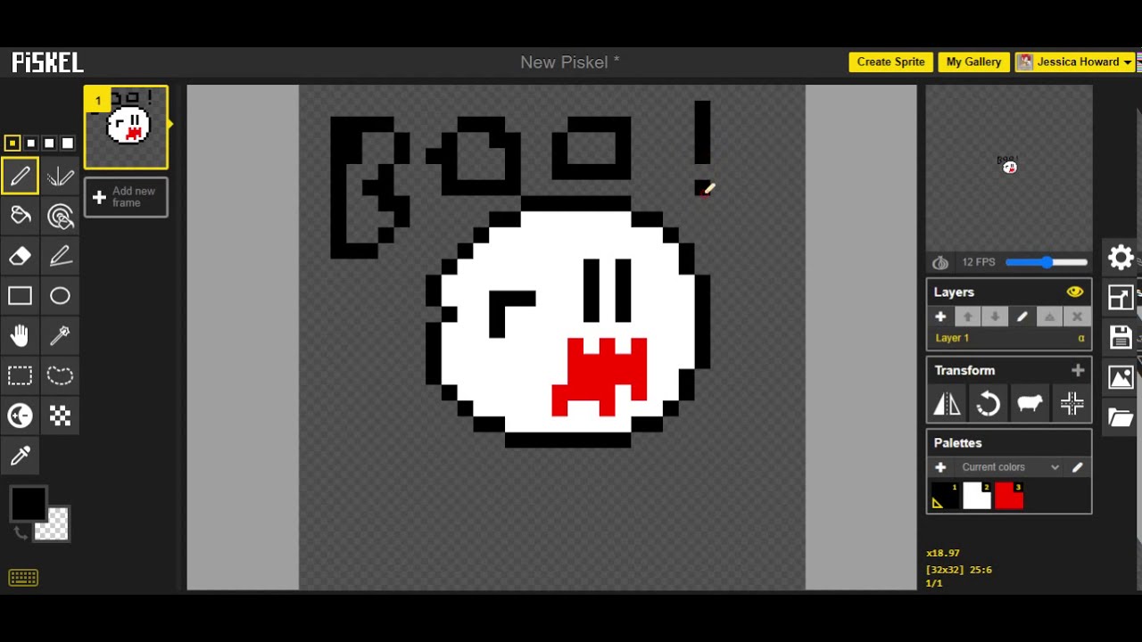 How to make a Pixel Mario ghost - YouTube