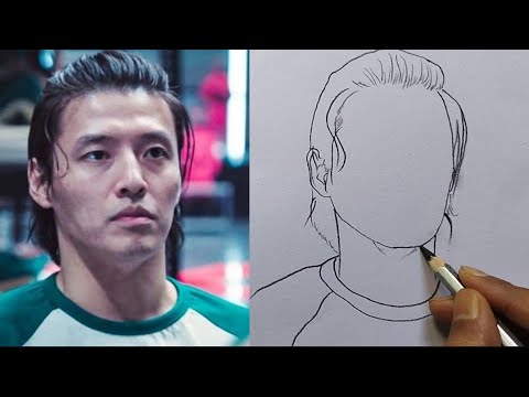 How to Draw Squid game player no 388/ Squid game Player no 388 Easy ...