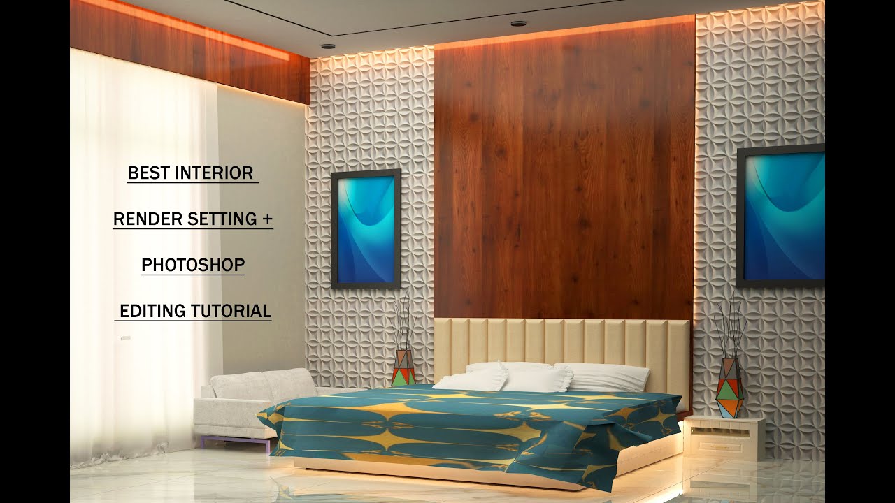 Best Interior Render Setting + Photoshop Editing Tutorial part - 03 ...
