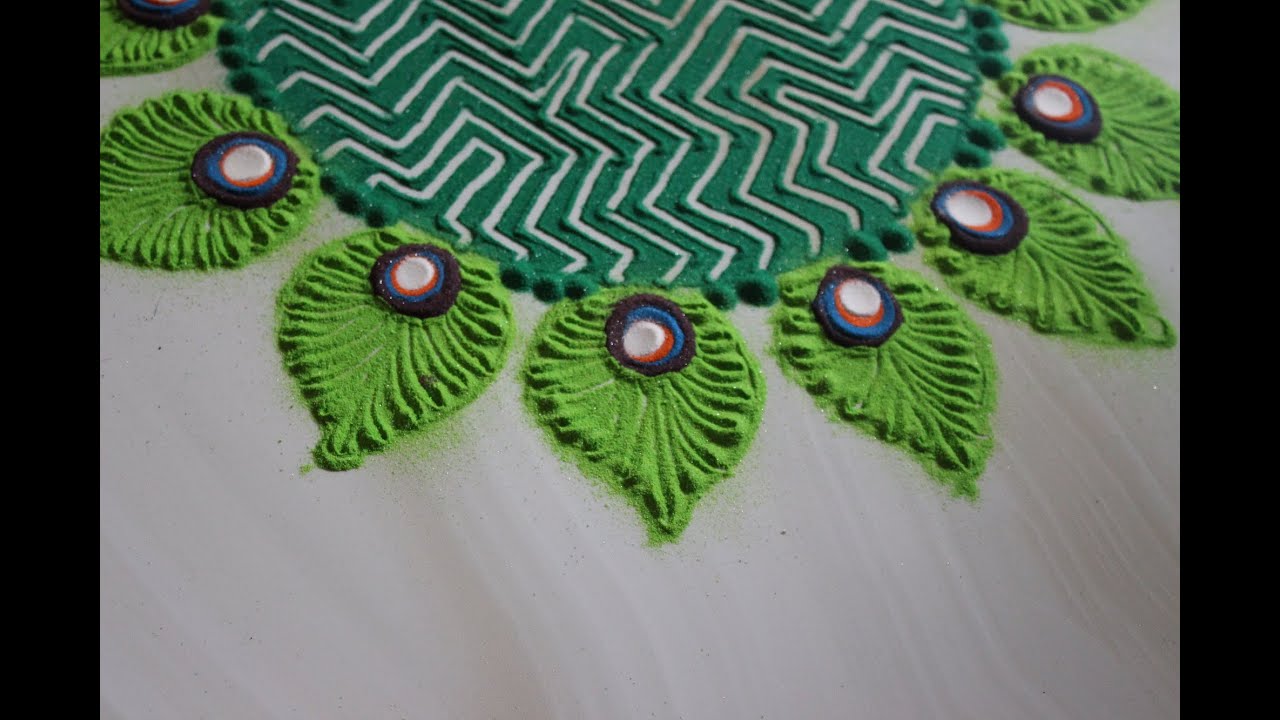 Easy 3D Effect Rangoli /Rangoli Design /Onam Special Kolam-2020 Jyostna ...