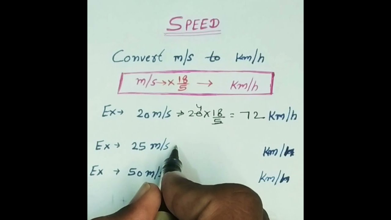 Convert Speed Meter per Second To Km per Hour Speed meter Convert Speed Meter per Second To Km per Hour Speed meter