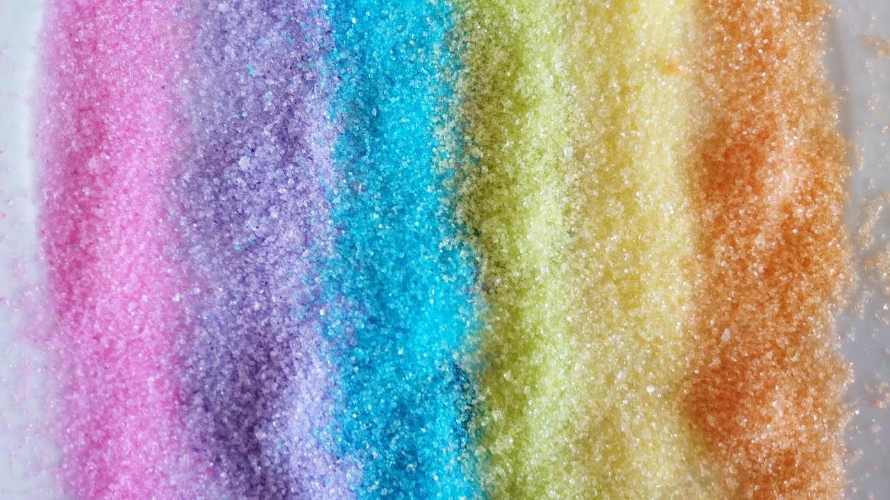 Como hacer Azucar de Colores Postres Mil - YouTube