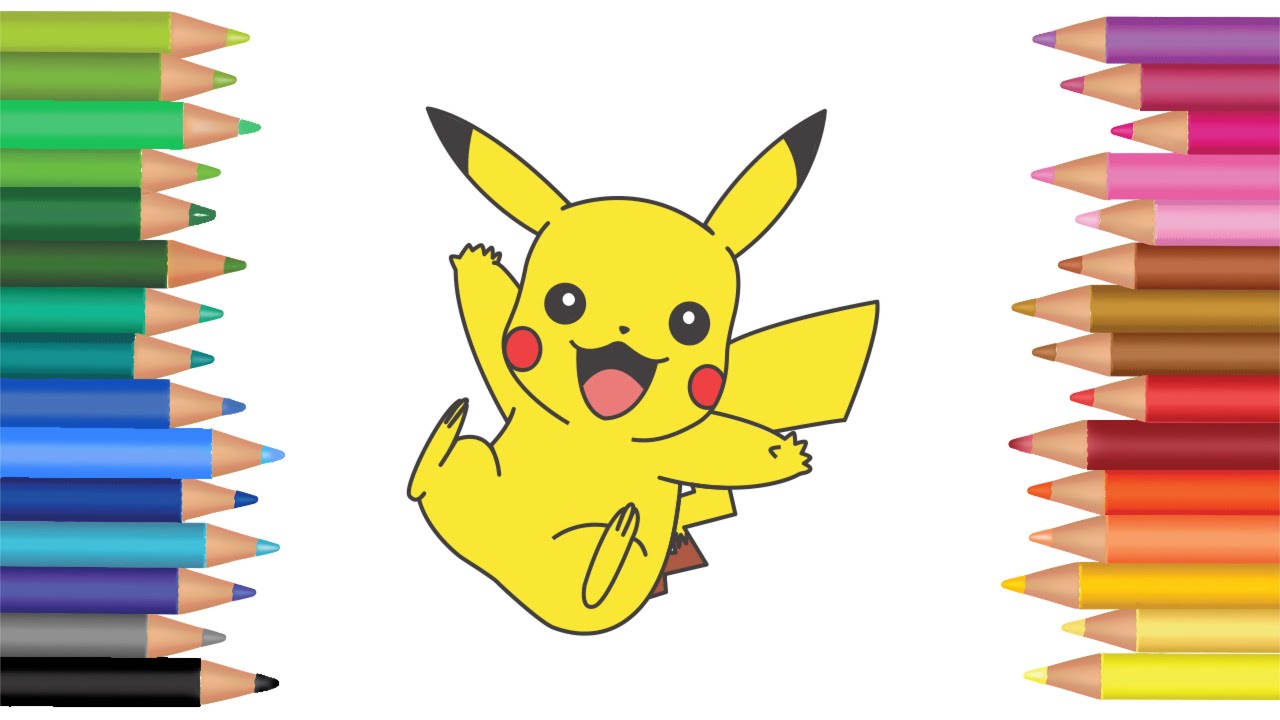 How to DRAW Pikachu Pokemon - Step by Step.(Slow Version) - YouTube