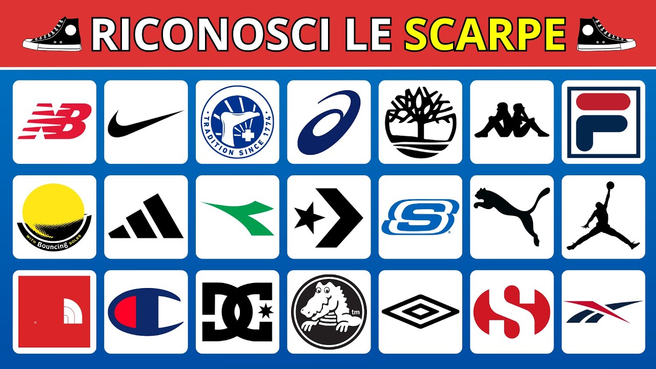 Indovina il LOGO della marca di SCARPE 👟 | Quiz sui loghi - YouTube