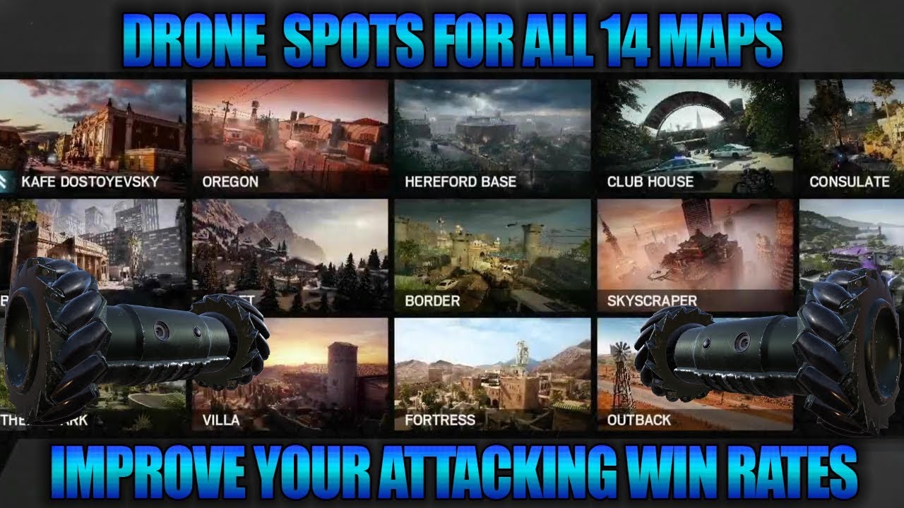 ESSENTIAL DRONE SPOTS FOR ALL RANKED MAPS - Rainbow Six: Siege - YouTube