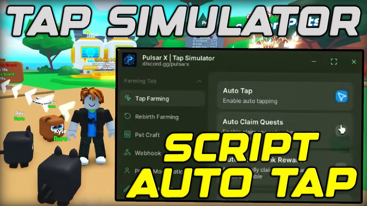 [🔥BEST] Tap Simulator Script Gui Auto Tap, Auto Hatch & Rebirth - Roblox 2025 - YouTube