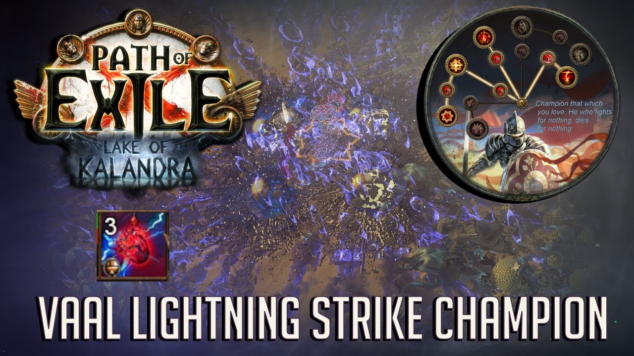 Path of Exile [3.19] Vaal Lightning Strike Champion | Hateforge At Home ...