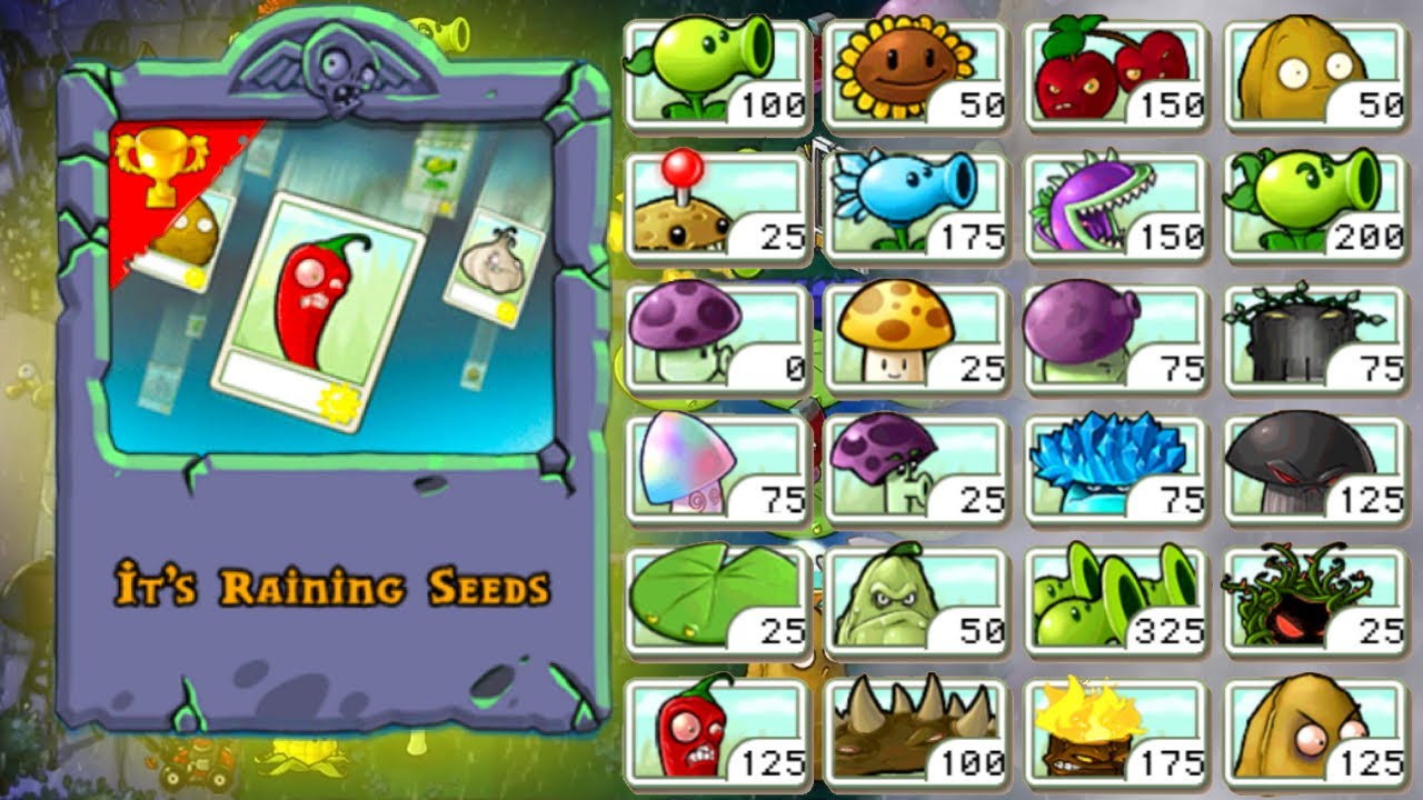 SUPER It's Raining Seeds vs All Zombies | Plants vs Zombies - YouTube