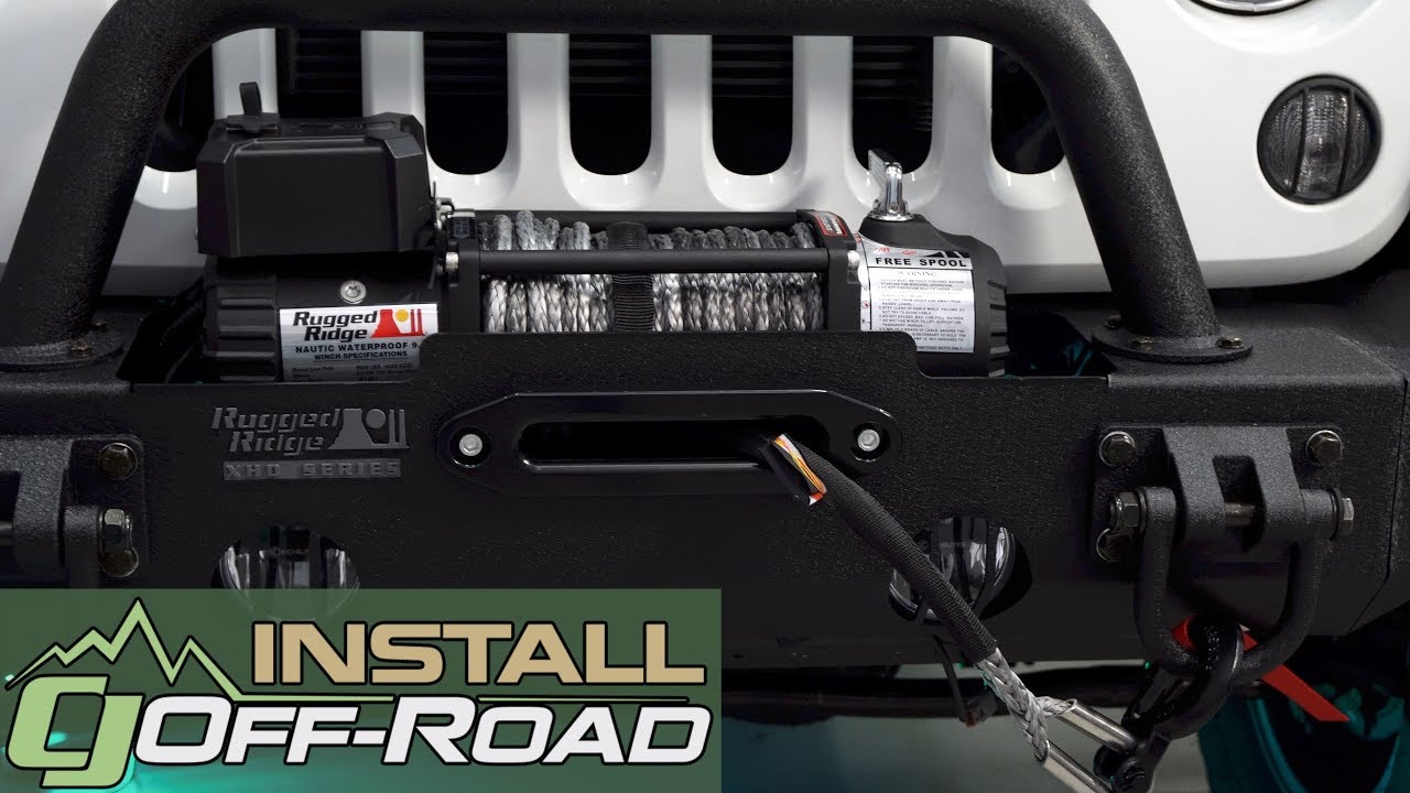 Jeep Wrangler JK Rugged Ridge Performance Winch 9500lbs With Synthetic ...