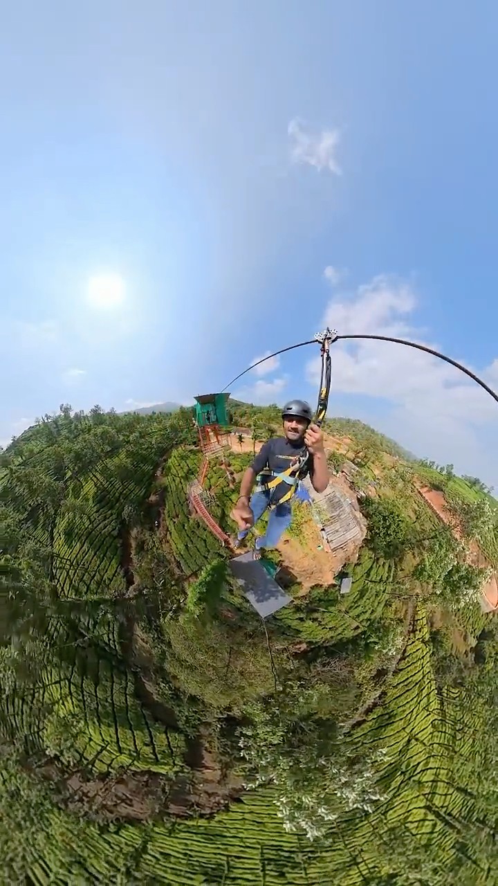 Zip lining in Wayanad #zipline #ziplineadventure #wayanad #insta360x5 ...