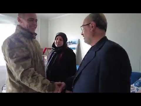 Mehmetçik'ten Şehit Piyade Üsteğmen Serkan Erkuş'un ailesine anlamlı ziyaret