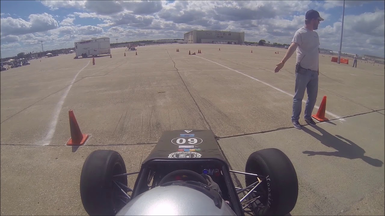 2017 CSULB FSAE Nebraska Autocross Practice 1 - YouTube