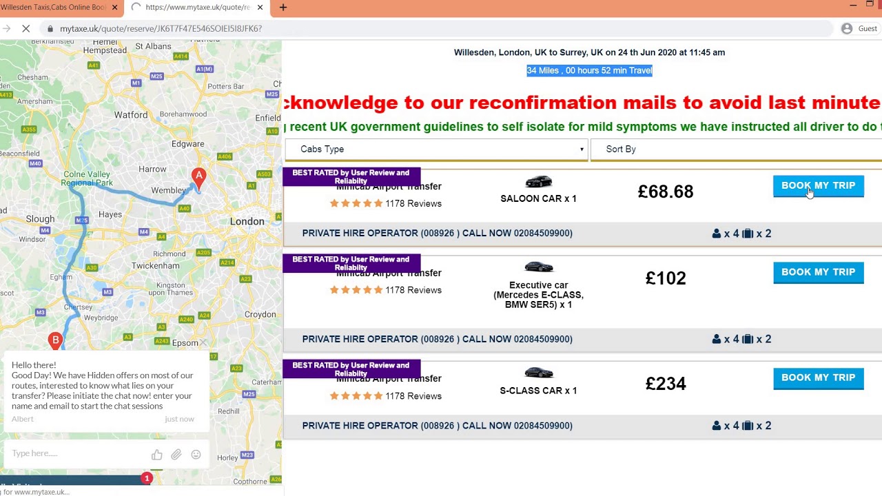 How to book a Cheap taxi from Willsden to Surrey? - YouTube