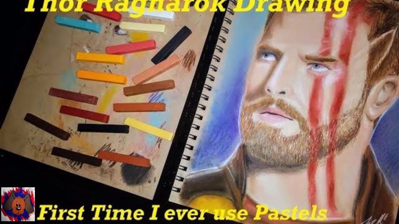 Thor (Thor Ragnarok) Realistic Speed Drawing with Pastels 2017 - YouTube